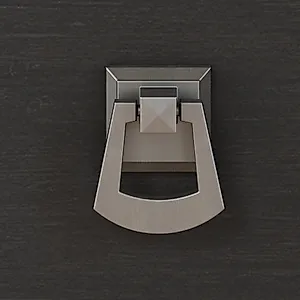 Bush Furniture Salinas Cabinet Style Distressed Storage Unit with Doors & Adjustable Shelves | Cupboard for Bedroom, Living Room, Kitchen & Entryway, Tall, Vintage Black