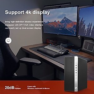 HP Tower Computer EliteDesk 800 G3 Tower Desktop PC i5-6500 Up to 3.60GHz 16GB DDR4 RAM 512GB NVMe SSD M.2 HDMI WiFi BT DVD Windows 10 Pro Wireless Keyboard & Mouse + TJJ Mouse Pad (Renewed)