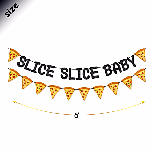 Slice Slice Baby Banner Garland for Pizza Baby Shower Decorations