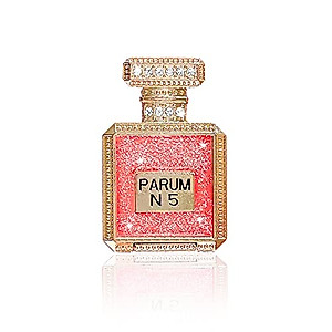 FLYING FLIER Cell Phone Holder Stand, Glitter Perfume Bottle Cell Phone Kickstand Portable Phone Desk Stand with Inner Mirror Compatible with iPhone/Android All Phones (Pink)