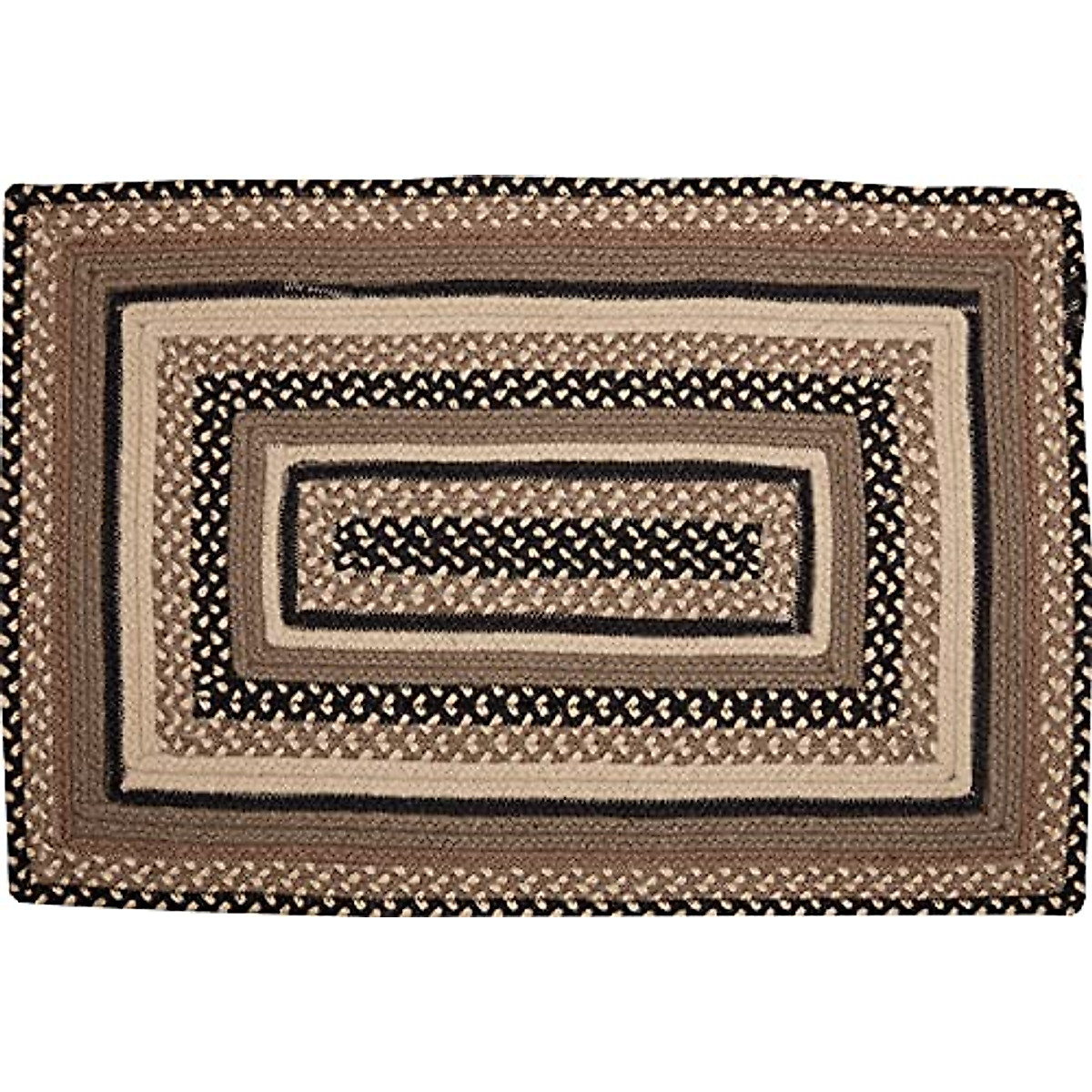 VHC Brands Sawyer Mill Small Jute Rectangular Area Rug Farmhouse Country Style Doormat Non Skid Pad 20x30