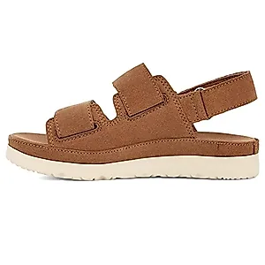 UGG Girls K GOLDENSTAR Slingback Sandal, Chestnut, 5 Big Kid