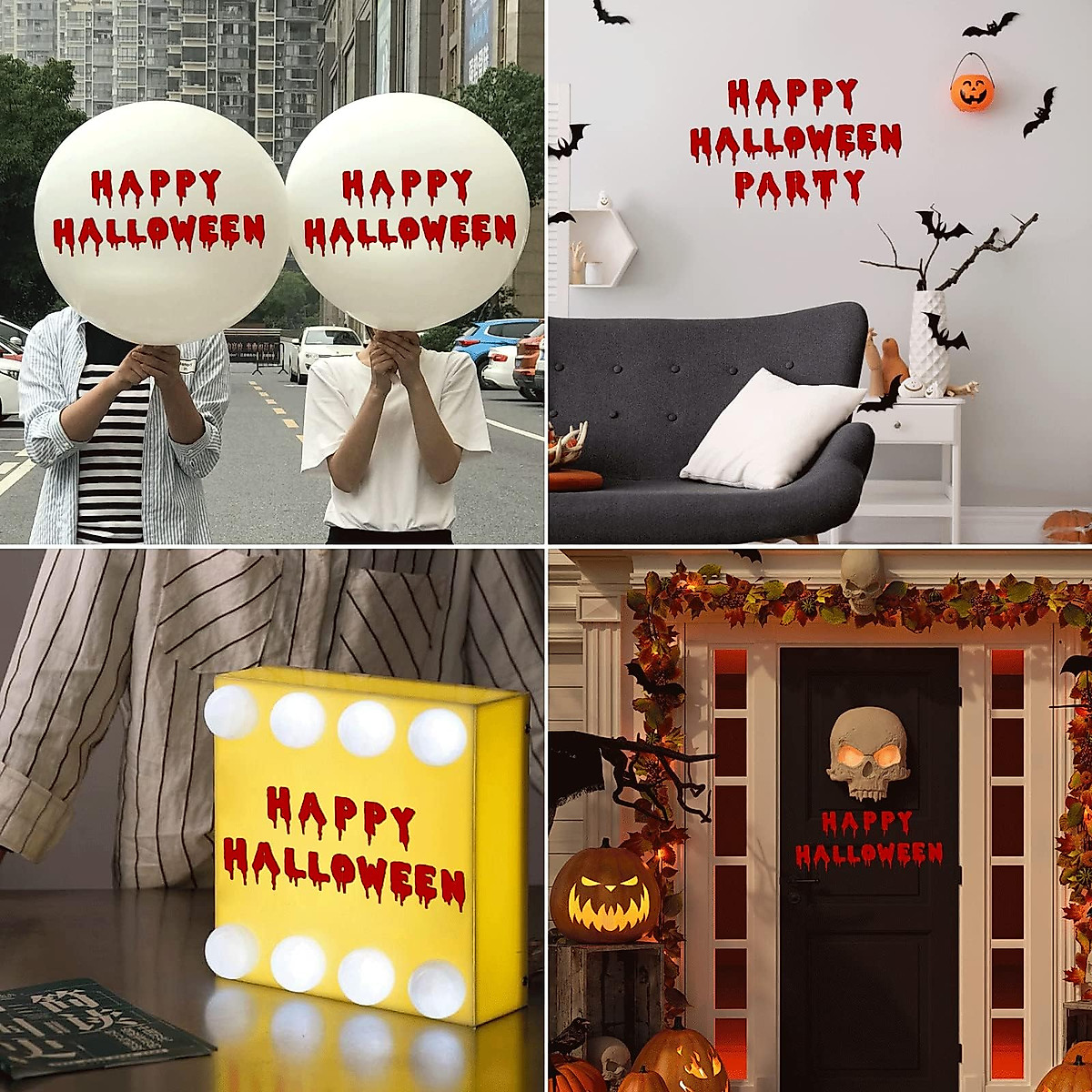 26pcs Halloween Letter Stencils Alphabet Painting Stencil Reusable DIY Drawing Letter Stencil for Painting on Wood Canvas Template Paint Stencils for Crafts Fabric Home Décor (4 Inch)