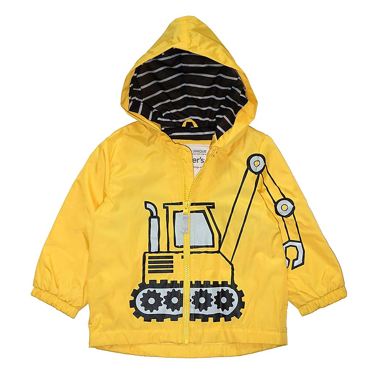 Carter's Boys' Little Favorite Rainslicker Rain Jacket, Yellow Tractor, 5/6