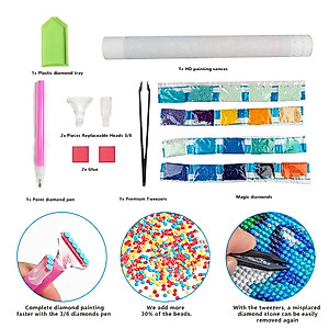 4 Pcs Fairy Diamond Painting Kits 30x40CM Easy Diamond Painting Kits for Beginners DIY Fairy Cross Stitch Kits Angel Diamond Art 5D Round Diamond Art Kits Diamond Dots Flower Elf Picture Art Crafts