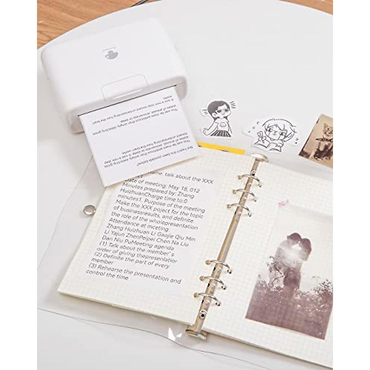 Phomemo M04S Portable Thermal Printer with 110mm White Non-Adhesive Thermal Paper 3 Rolls