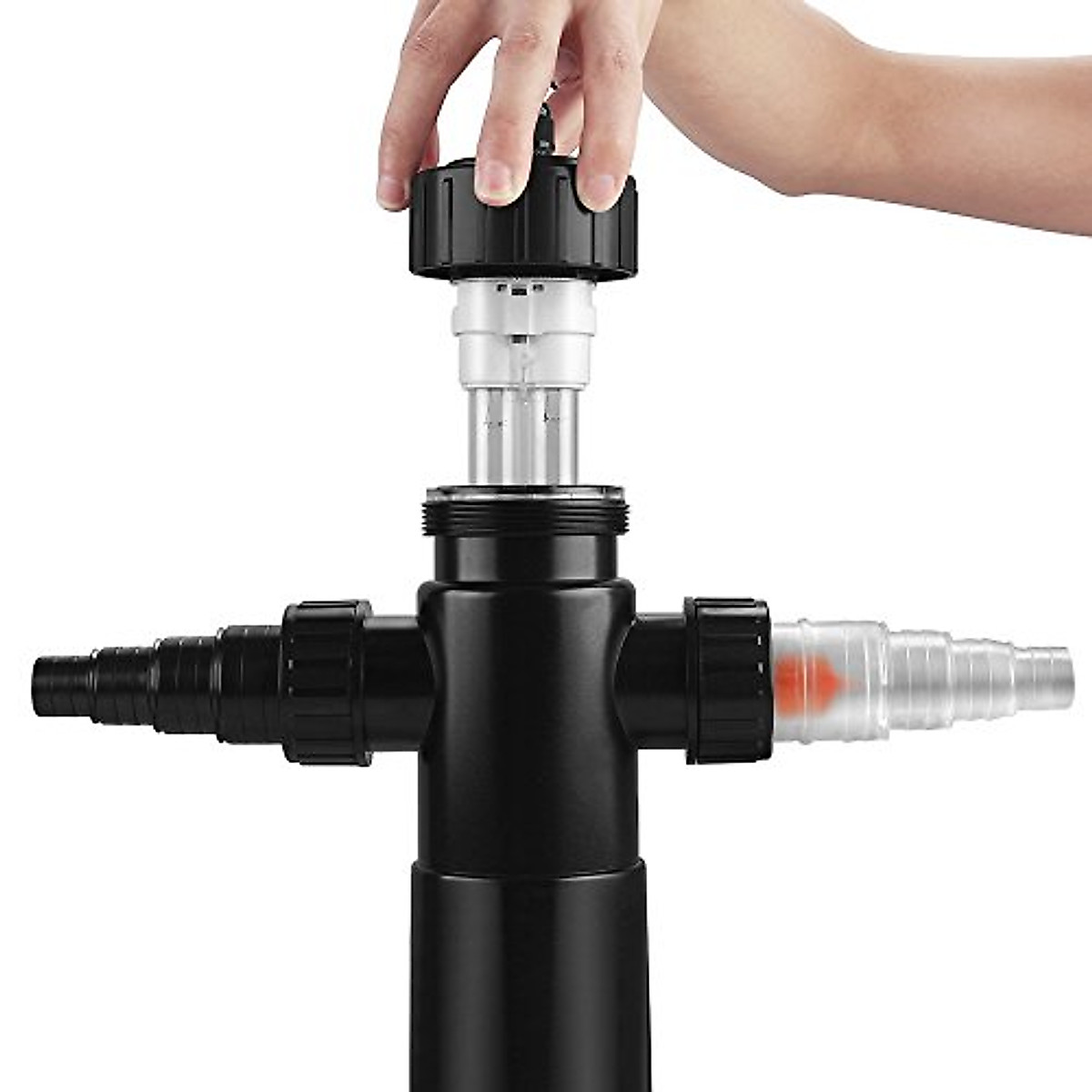 Flexzion 18 Watt UV Sterilizer Light 110V Water Clarifier Lamp Ultraviolet Filter with Bulb Tube Power Adapter for Aquarium Pond Tank Gold Fish Reef Koi (CUV-118)