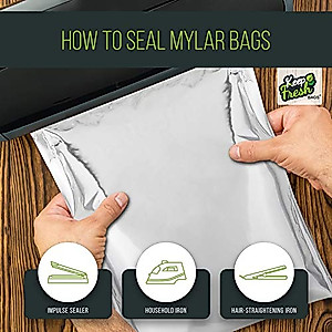 Mylar Food Storage Bags (20x30, 5 Gallon) 4.5mil Thick Mylar Foil Bag for Dry Food Storage (50 Pack)