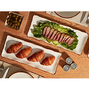 ONEMORE Set of 2 Serving Platters and Olive Tray Bundle