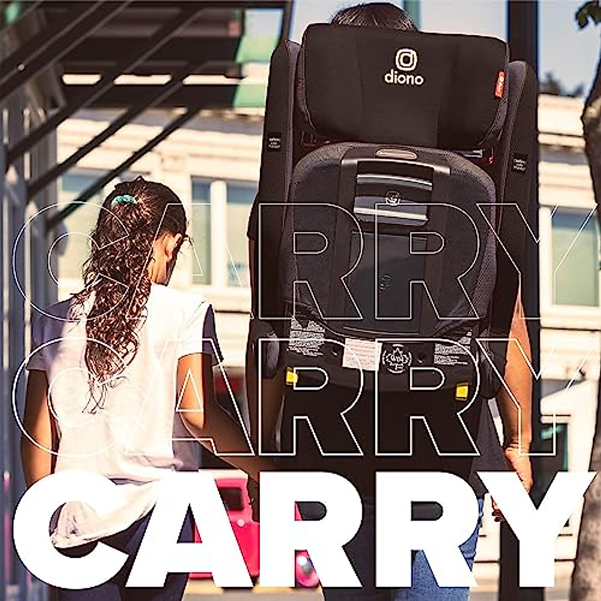 Diono Monterey 5iST FixSafe High Back Booster Car Seat with Expandable Height and Width, Compact Fold to Full Size Booster, Foldable, Portable Booster for Go-Anywhere Travel, Black Jet