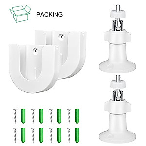 2pack Strong Adhesive Wall Mount +Adjustable Indoor/Outdoor Security Wall Mount Compatible with Arlo Pro/Pro 2/Pro 3/Ultra/Ultra 2,Ring Indoor Cam, eufyCam E/2C
