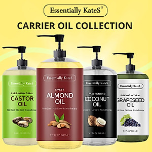 Essentially KateS Sweet Almond Oil 16 oz - 100% Pure and Natural and Cold Pressed
