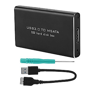 Hoseten PCI-E SSD Solid State Disk, MSATA/Mini Solid State Disk Enclosure, Plug and Play Black 30mm30mm/50mm for Windows