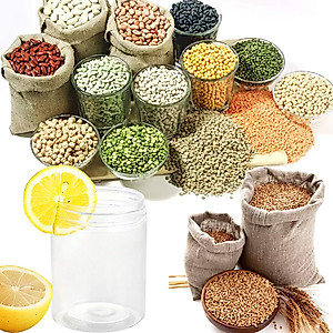 20 Pack 4oz Round Plastic Jars with Lids Empty Clear Slime Containers,Wide-Mouth Refillable Storage Containers for Cosmetics,Lotion,Food Storage