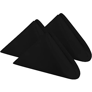 Utopia Home Black Cloth Napkins (12 Pack, 20x20 Inches), Ideal Dinner Napkins for Party, Wedding and Lunch/Dinner