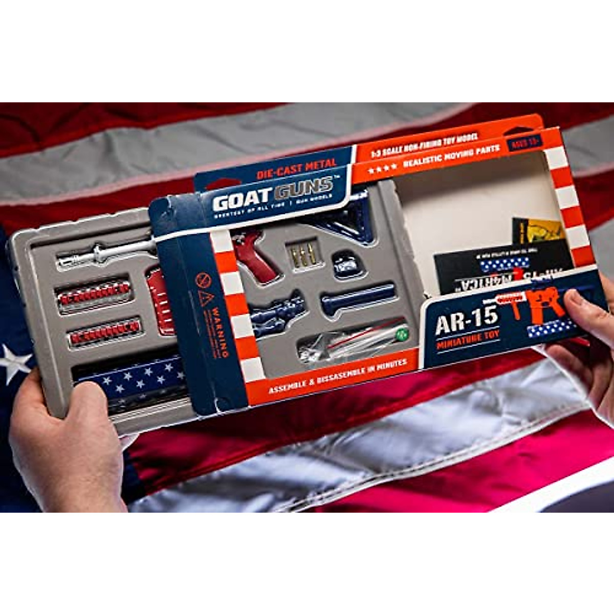 GoatGuns Miniature USA AR 15 Model | 1:3 Scale Diecast Metal Build Kit