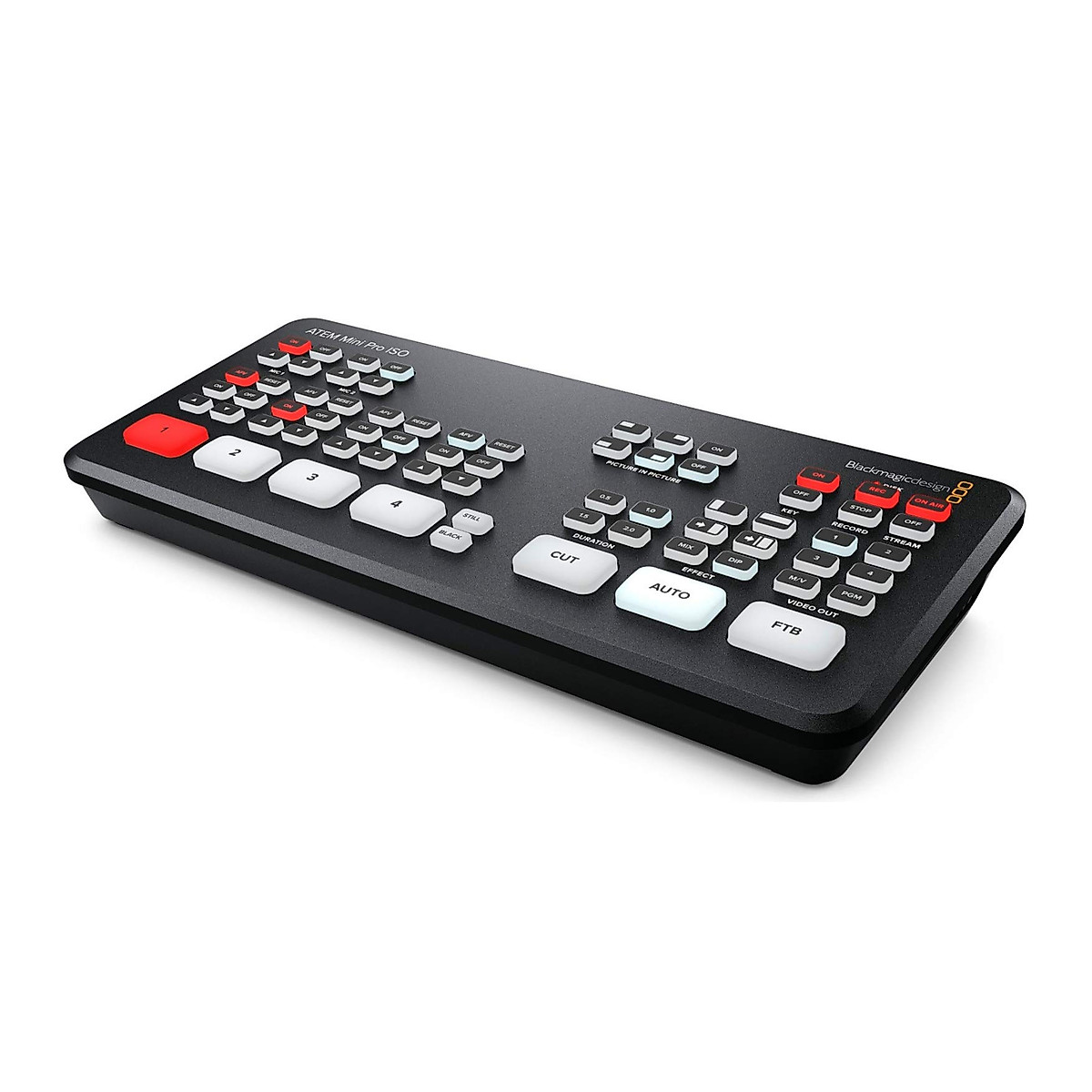 Blackmagic Design ATEM Mini Pro ISO Bundle with 2 x Nylon-Braided 4K HDMI Cables and 2 x Slim 3.5mm Male to Male Stereo Aux Cable (5 Items)