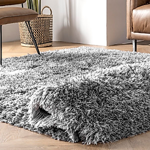 nuLOOM Kristan Modern Shag Area Rug, 8x10, Grey