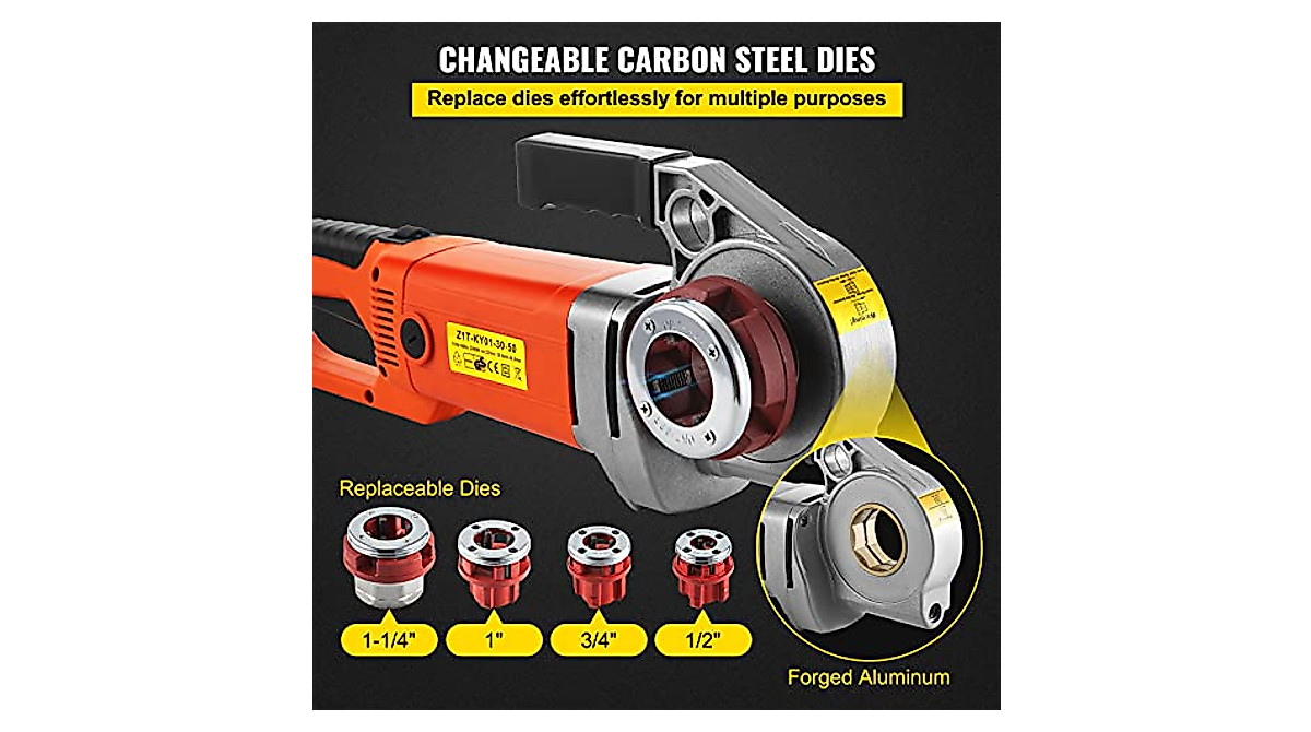 VEVOR 2300W Electric Pipe Threader - Portable & Durable