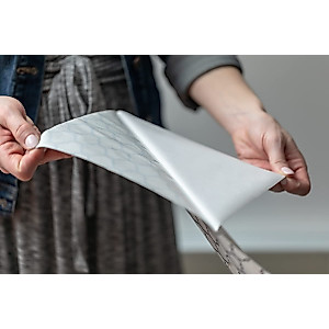 Duck EasyLiner Adhesive Laminate Prints Shelf Liner, Gray Quatrefoil, 20 in. x 15 ft, 6 Rolls