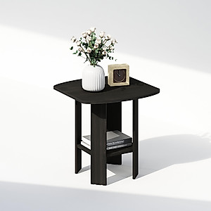 Furinno Tidur Simple Design Bedside Table Nightstand, Espresso