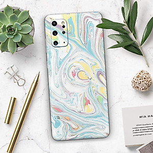 DesignSkinz Marbleized Swirling Candy Colors Protective Vinyl Decal Wrap Skin Cover Compatible with The Samsung Galaxy S20 (Screen Trim & Back Glass Skin)