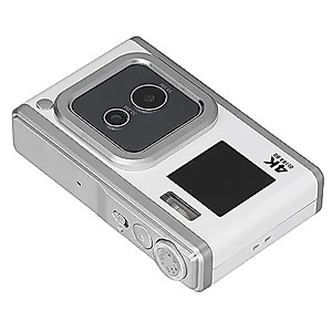 Digital Camera, 4K HD 2 IPS Screen 16X Zoom 50MP and 30MP Compact Digital Camera for Travel (White)
