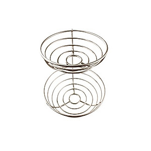 Spectrum Diversified Arched 2-Tier Server for Storage and Organization of Fruit Vegetables Produce and More, Satin Nickel