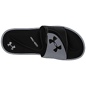 Under Armour Men's Ignite VI Slide Sandal, Black (002)/Steel, 10