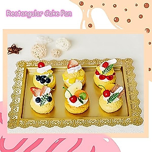 4 Pcs Gold Cake Stands Set, Cake Pedestal Display Table Tiered Cupcake Holder Candy Fruit Dessert Plate Decorating for Wedding Birthday Party Baby Shower Celebration (Gold Metal/ 4 Pcs Cake Stands)