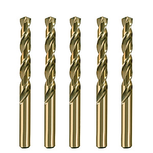 Cobalt Drill Bit 13/32 in. HSS Co M35 Jobber Length Twist Drill Steel Metal-5Pcs