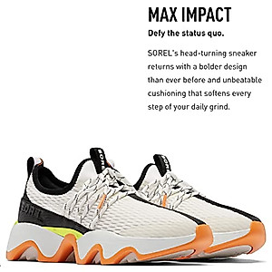 Sorel Women's Kinetic Impact II Lace Sneaker - Sea Salt, Koi - Size 8