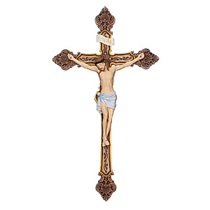 Joseph's Studio by Roman - Collection, 20.25" H Crucifix, Made from Resin, High Level of Craftsmanship and Attention to Detail, Durable and Long Lasting