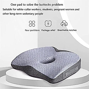 BUZZNN Memory Foam Seat Cushion for Office Chair - Office Chair Cushion, Car Seat Cushion, Ergonomic Design, Coccyx Cushion Pads for Tailbone Pain, Sciatica Relief Pillow (Color : Green)