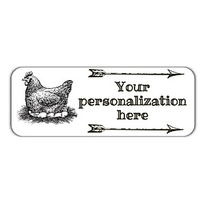 60 Personalized chicken egg carton labels, Thank you stickers, tags