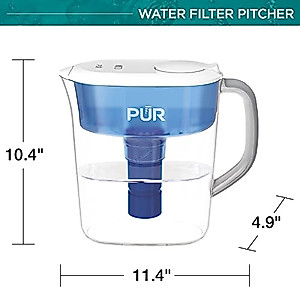 PUR PLUS Water Pitcher Filtration System, 11 Cup – PUR Water Filter Pitcher, PPT111W
