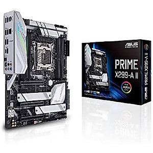Asus Prime X299- A II ATX Motherboard (Intel X299) LGA 2066, 12 IR3555 Power Stages, DDR4 4266 MHz, Triple M.2, USB 3.2 Gen 2 Type-C, Intel LAN and Aura Sync RGB Lighting