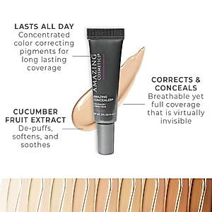 AmazingCosmetics Amazing Concealer, multipurpose full coverage concealer, 0.2 Oz, Medium Beige