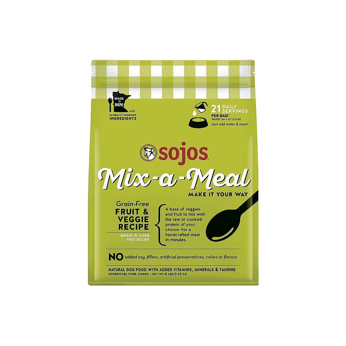 Sojos Mix-A-Meal Grain-Free Pre-Mix Dehydrated Dog Food, 8 lb