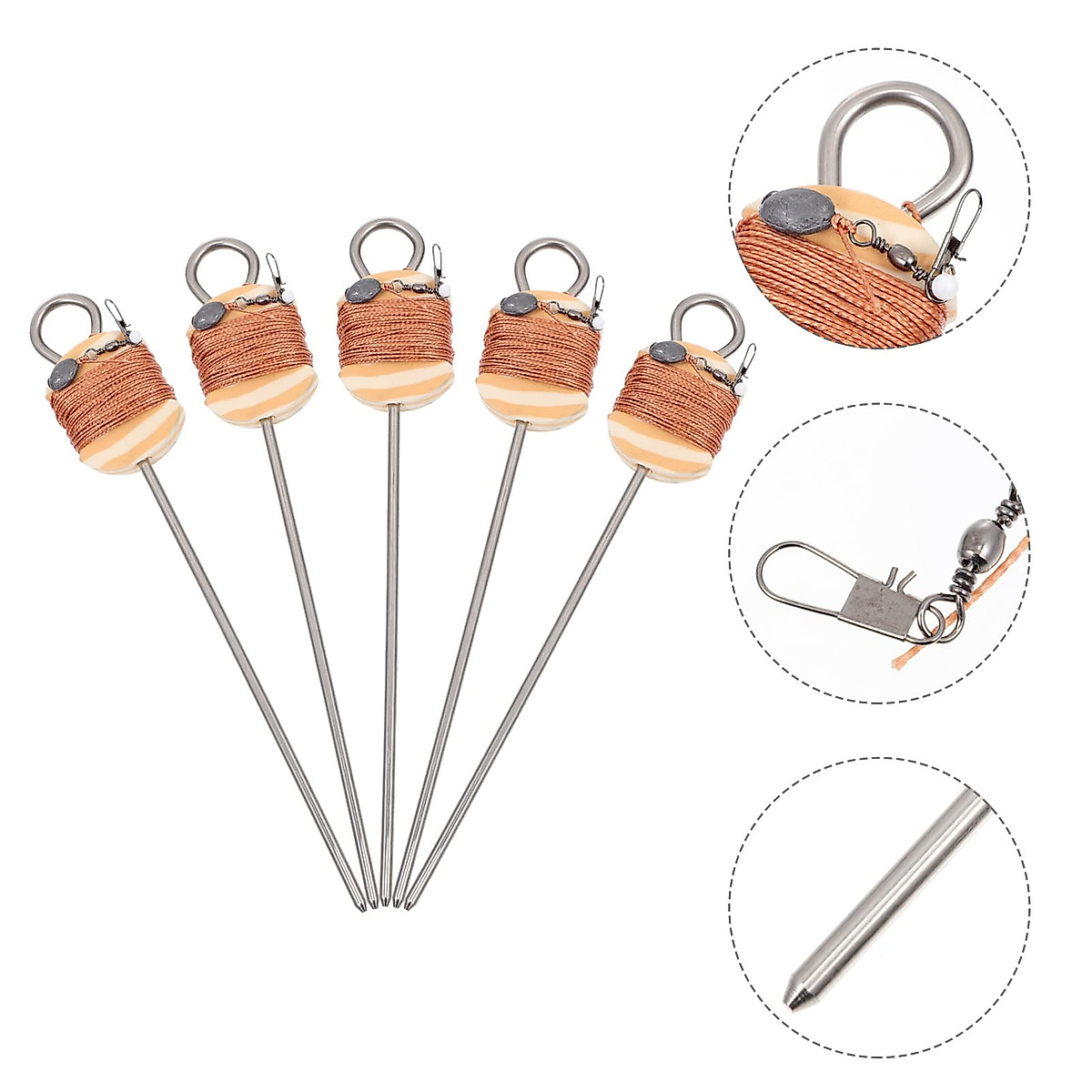 GAFOKI Outdoor Bait Freshwater Soft-shelled Saltwater Hooks Tools Turtle Catfish Line Multipurpose Accessories Catching Hook Wire Inserted with for Professional Baits Angling Octopus