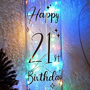 BESTSWEETIE 21st Birthday Gifts for Her, 21st Birthday Decorations for Her 21st Birthday Gifts, 21st Birthday Decorations, 21 years old Birthday Gifts for Her Lighted Wine Bottle