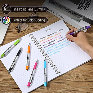 Mr. Pen No Bleed Pens, Bible Pens, Fine Tip, Assorted Color, Pack of 6