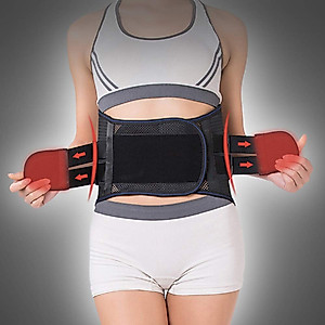 LSRRYD Light and Breathable Premium Back Support Belt for Men Women Double Pull Neoprene Lumbar Support Belt Fit Prevention Spine Injury and Improves Posture (Size : XL)