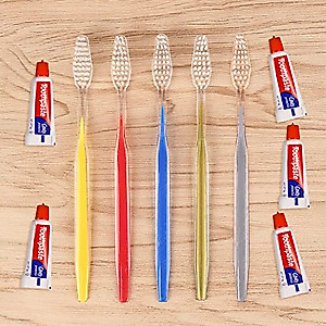 20pcs Disposable Toothbrushes with Toothpaste (5 Colors)