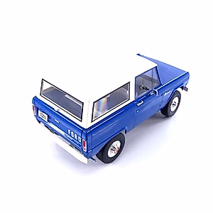 Greenlight 1966 Ford Bronco Blue with Cream Top 26th Annual Woodward Dream Cruise Featured Heritage Vehicle Artisan Collection 1/18 Diecast Model Car