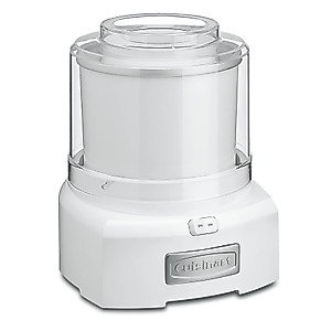Cuisinart ICE-21P1 1.5-Quart Frozen Yogurt, Ice Cream and Sorbet Maker, Double Insulated Freezer Bowl elminates the need for Ice and Makes Frozen Treats in 20 Minutes or Less, White