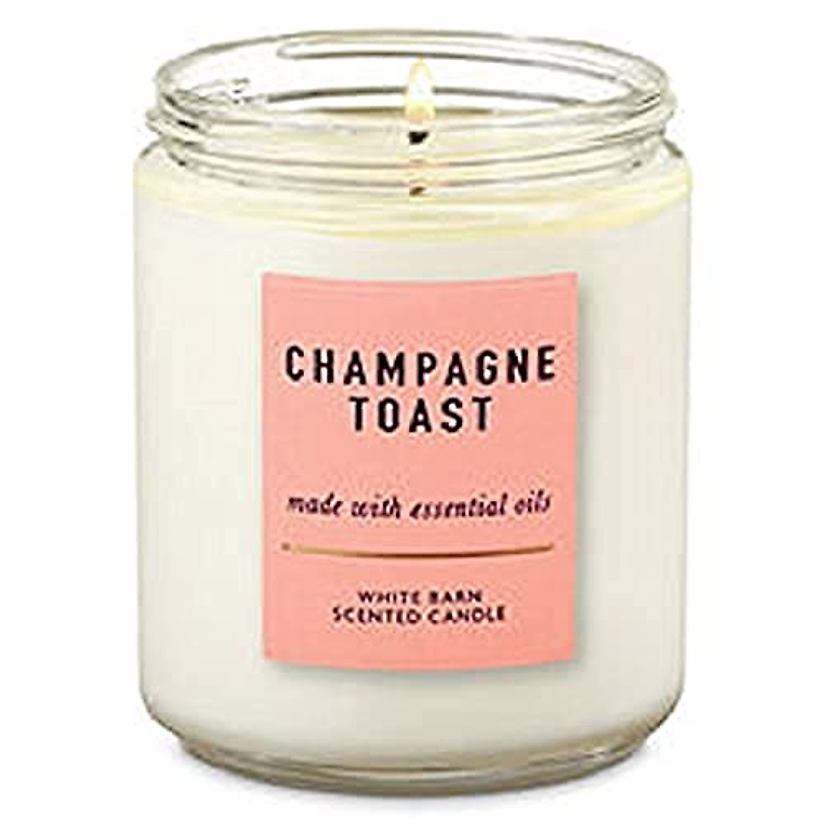 White Barn Bath & Body Works Single Wick Scented Candle Champagne Toast (Champagne Toast) Packaging Varies