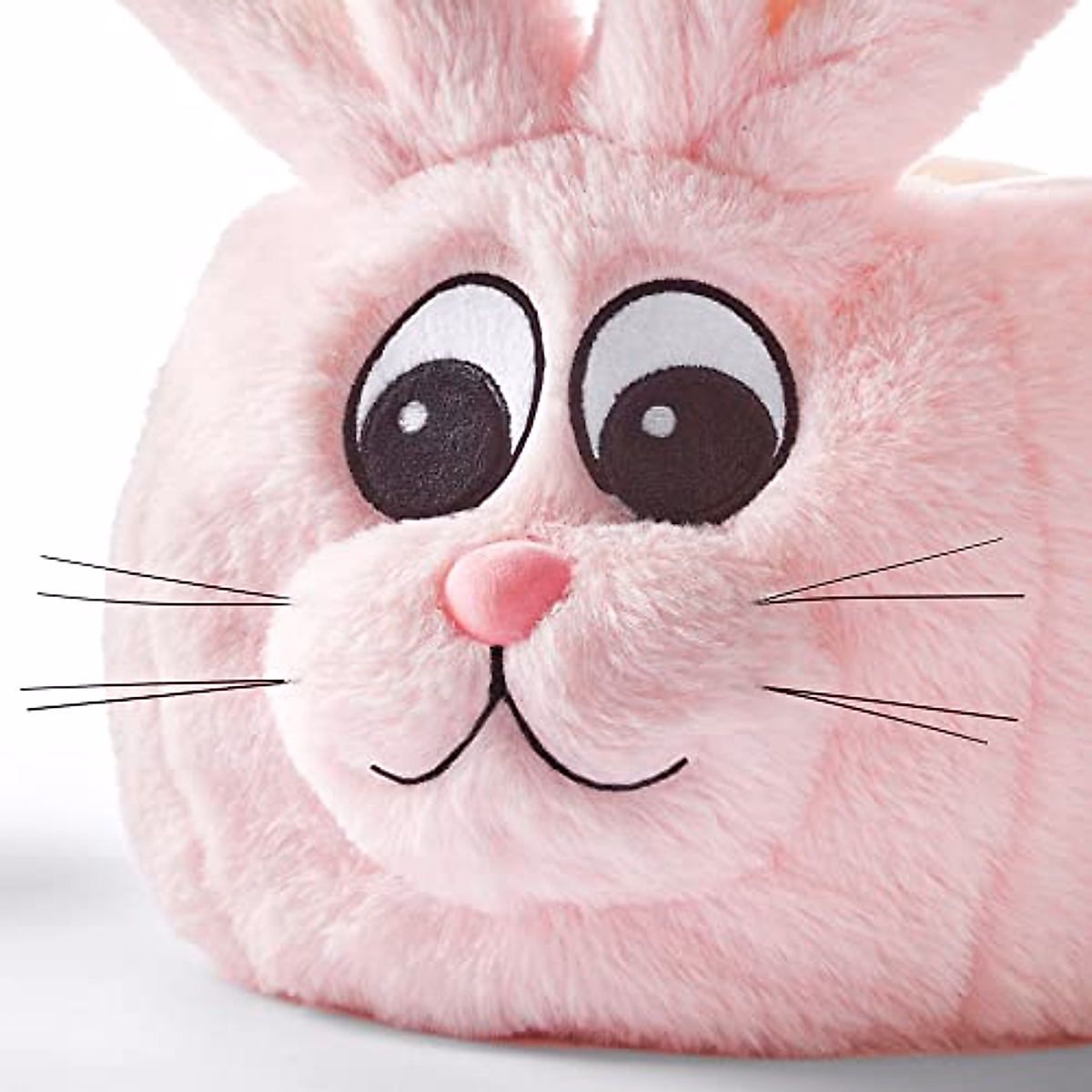Let's Make Memories Personalized Easter Basket - Fuzzy Bunny Plush - Easter Basket for Kids - Pink