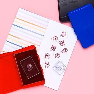 Carter's Felt Red Stamp Pad, 2.75 x 4.25 Inch Ink Pad (21071)