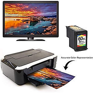 Limeink Remanufactured Ink Cartridge 60XL 60 XL Replacement for HP Envy 100 110 120 Photosmart c4680 c4780 c4795 d110 Deskjet d2680 f2430 f4280 f4440 f4580 f4480 Printer (1 Black)